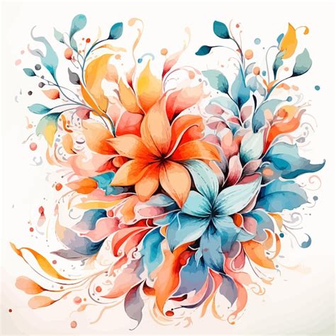 Premium Vector Watercolor Flower Vector