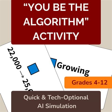 You Be The Algorithm Logic Activity By Prepped And Powered Tpt