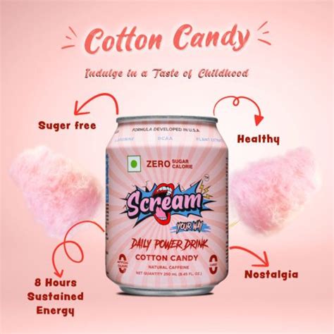 Scream Cotton Candy Flavour Scream Energy
