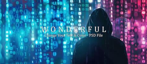 Mysterious Hacker Figure In Digital Matrix Premium Ai Generated Psd