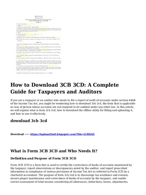Fillable Online Download 3cb 3cd Offline Utility And Form Schema For