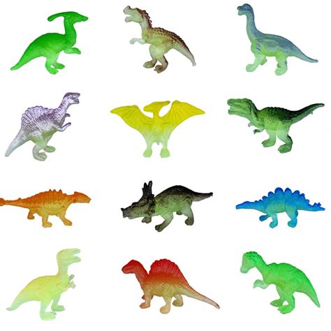 Gqtwoy 12pcs Mini Dinosaur Toy Set Educational Plastic Dinosaurs For