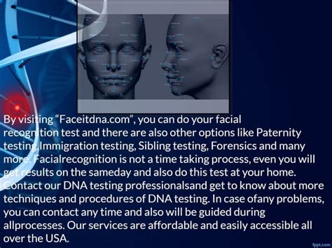 Facial Recognition Dna Test Ppt
