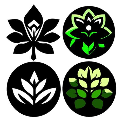 Premium Vector Geometric Garden Vector Elements