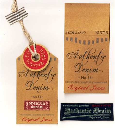 Denim Branding Laura Bentley Hang Tag Design Custom Hang Tags
