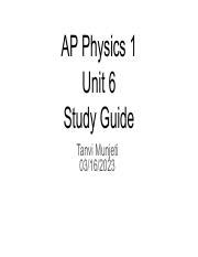 AP Physics 1 Unit 6 Study Guide Template Pdf AP Physics 1 Unit 6 Study Guide Tanvi Munjeti 03