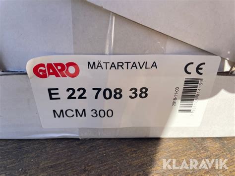 Mätartavla Garo Trollhättan Klaravik Auktioner