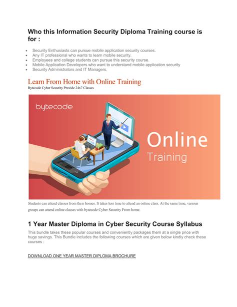 Ppt One Year Master Diploma In Information Security Powerpoint
