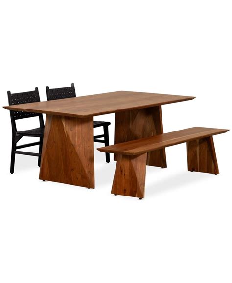 Closeout Emmilyn 4 Pc Dining Set Dining Table 2 Dining Chairs And Bench Macys Dining