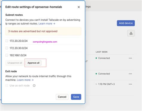 Install And Configure Tailscale Client On Opnsense Computingforgeeks