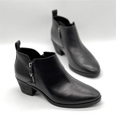 Vionic Shoes Vionic Cecily Bootie Womens 9 Black Leather Ankle Zip