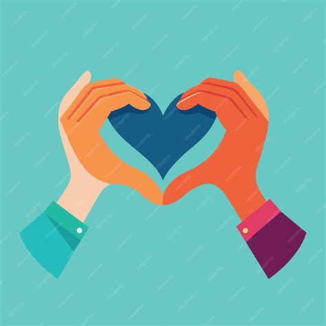 Dos Manos En Forma De Corazón Manos Femeninas Y Masculinas Muestran Un