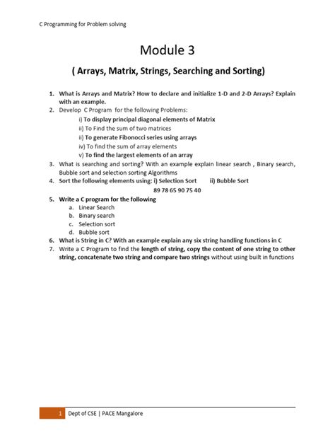 Module 3 Pdf Matrix Mathematics Computer Science