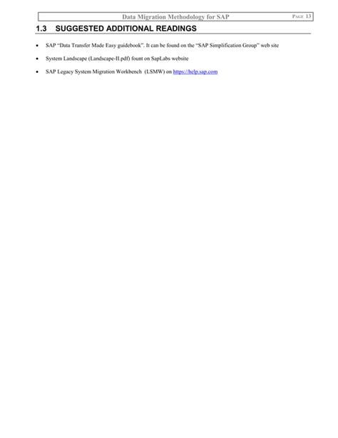 Data Migration Methodology For Sap V2 Pdf