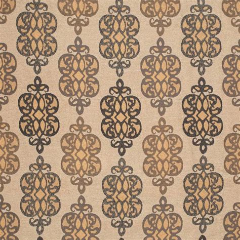 Bark Brown Abstract Geometric Woven Patterns Upholstery Fabric By The Yard