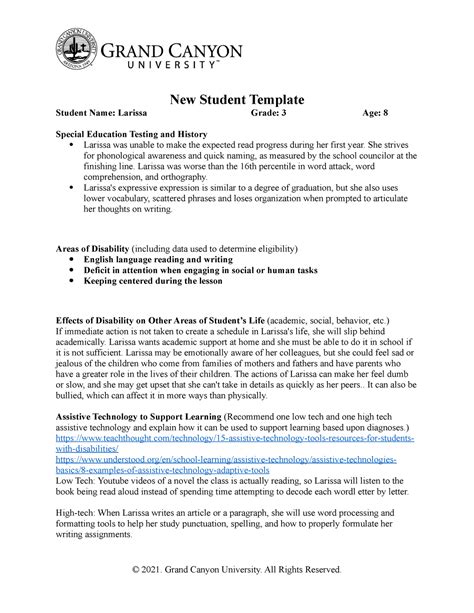 Spd 200 Benchmark Assignment New Student Template Student Name
