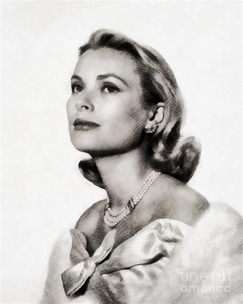 Hollywood Painting Grace Kelly Vintage Hollywood Actress By John