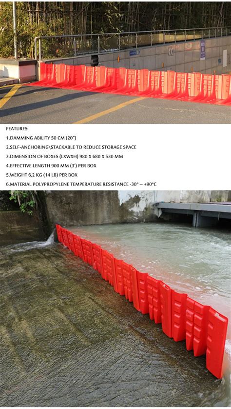 Custom Flood Barrier For Emergency Water Flood Protection And Control Oem