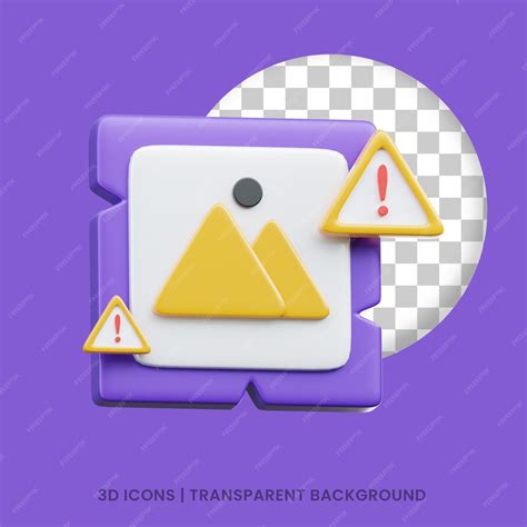 Premium Psd Error And Failed Broken And Corrupt File Image Picture Gallery 3d Icon