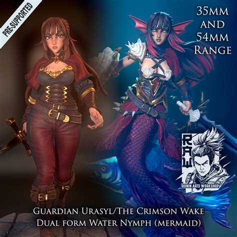 Urasyl The Warrior Water Nymph 35mm 54mm Nsfw Nymph Available Coveted Forge
