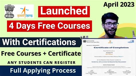 Isro Launched Free Certification Course Free Online Courses With Free Certificate By Isro 2023