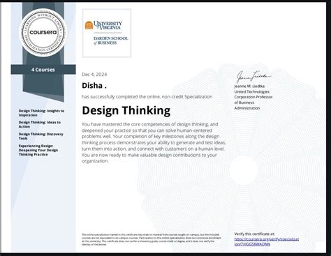 🌟 Thrilled To Share That I Have Successfully Completed The Design Disha Singla