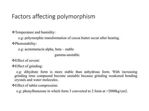 Polymorphism Pptx Chemistry Science
