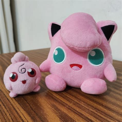 Pokemon Set Of 2 Jigglypuff Igglybuff Preloved Pink Plush Toy Doll