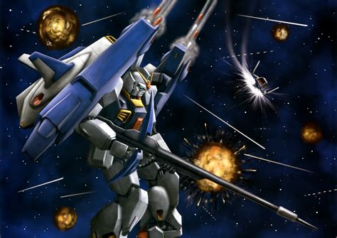 Gundam Mk Ii Gundam Zeta Gundam Highres Official Art Explosion Mecha No Humans Robot