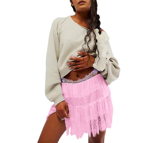 Jupe Courte Fluide Plissée Taille Basse Y2k Pour Femme à Volants Et