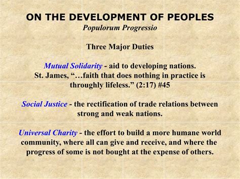 Ppt Catholic Social Teaching On The Development Of Peoples ~ 1967