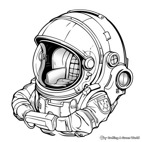 Space Suit Helmet Drawing