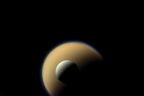 Saturno Palydove Titane Nufotografavo Skysčio Bangas Delfi Mokslas