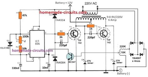 Inverter Circuit With Feedback Control Homemade Circuit Projects