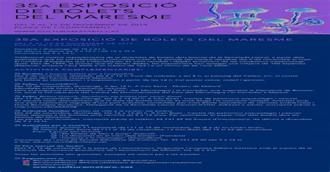 ExposiciÓ De Bolets Del Maresmestaticculturamatarocatactesdocuments