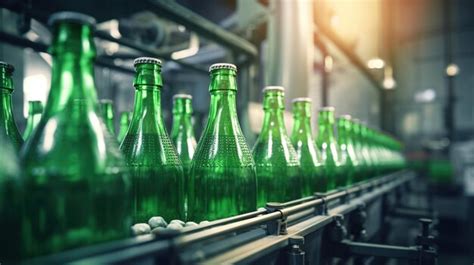 Premium Ai Image Beverage Filled In Bottles Along Production Line