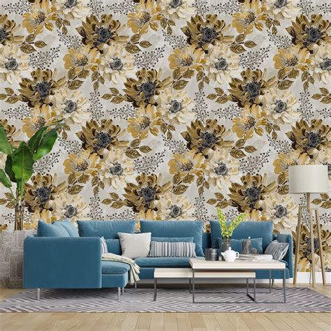 Embrace Natures Beauty With Captivating Brown Floral Leaves Wallpaper