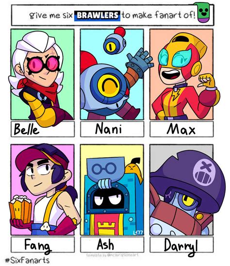 Sixfanarts Brawlers Brawl Stars By Lazuli177 On Deviantart