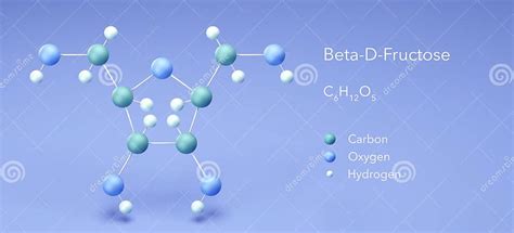 Beta D Fructose Molecular Structures Sugar 3d Model Structural