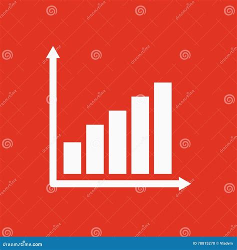 Het Het Groeien Grafiekpictogram De Groei En Op Symbool Vlak Vector