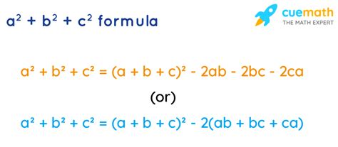 A 2 B 2 C 2 Formula Examples A Square Plus B Square Plus C Square Formula