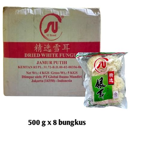 Jual Jamur Salju Kering Su Brand 1 Karton Jamur Isi 500g X 8 Bal