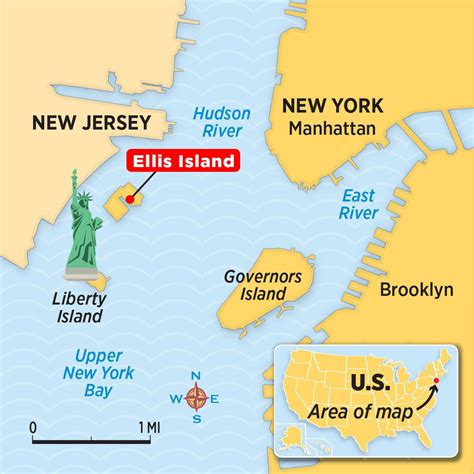 Ellis Island On Map