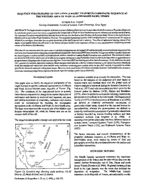 Pdf Sequence Stratigraphy Of The Upper Jurassic Evaporite Carbonate