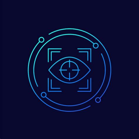 Premium Vector Eye Tracking Icon Linear Design