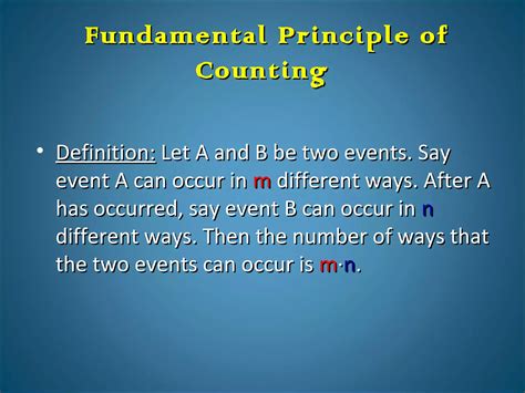 Counting Principles Lesson PPT
