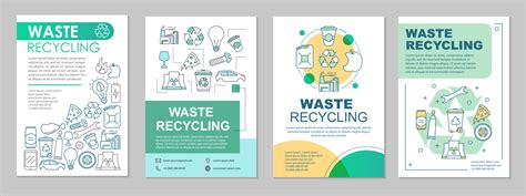 Waste Recycling Brochure Template Layout Trash Sorting Flyer Booklet