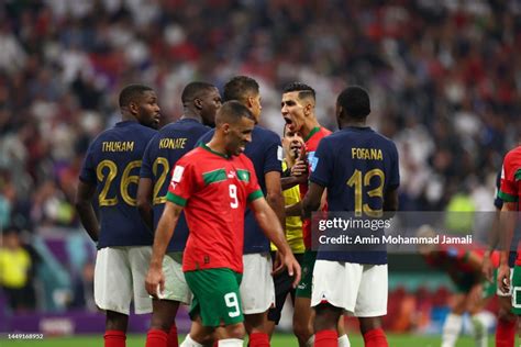 Jawad El Yamiq Of Morocco Reacts During The Fifa World Cup Qatar 2022