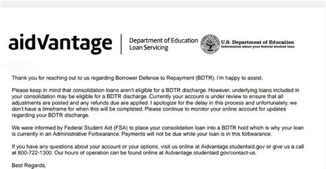 Ashford University Students Loan Discharge Emailed Aidvantage Asking