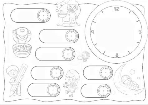 我的一天时钟手抄报模板可编辑打印版（共15张）手抄报图片大全